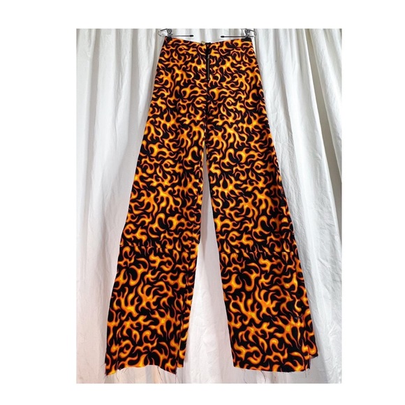 Hand Crafted | Pants & Jumpsuits | Dont Play With Fire Flame Pants ...